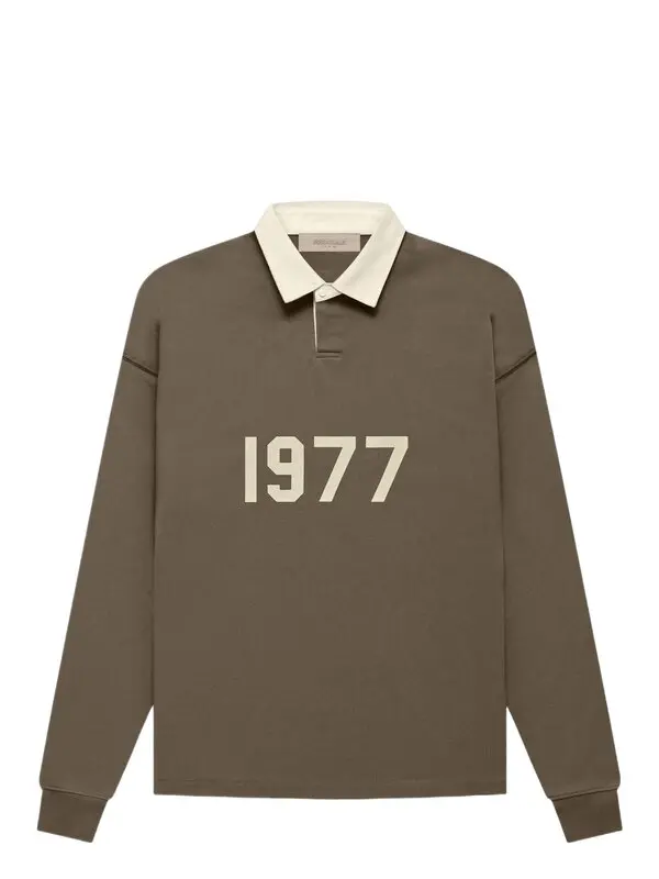 Fear Of God Fw22 1977 Henley Rugby Polo 'wood - Brown