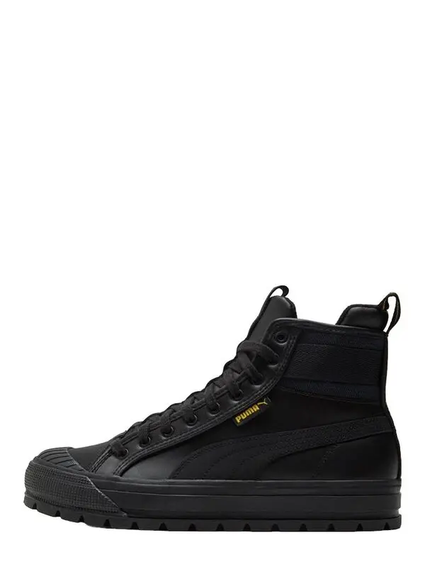 PUMA High Top Lace Up Sneakers - Black