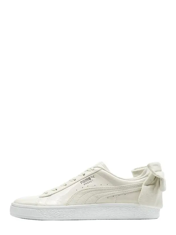PUMA Basket Suede Bow Sneakers - White