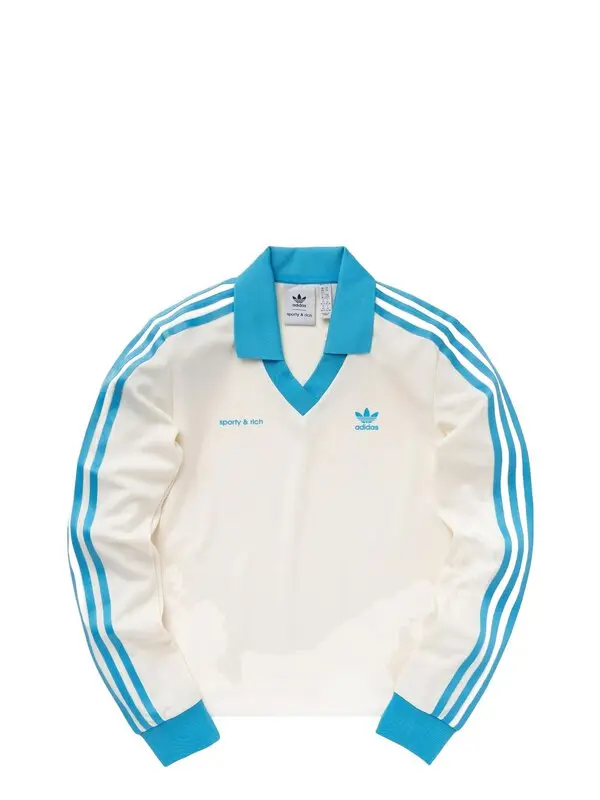 Adidas Sporty & Rich X Long Sleeve Shirt - Cream/white/blue
