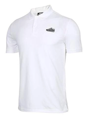 Nike Sports Short Sleeve Lapel Polo Shirt - White