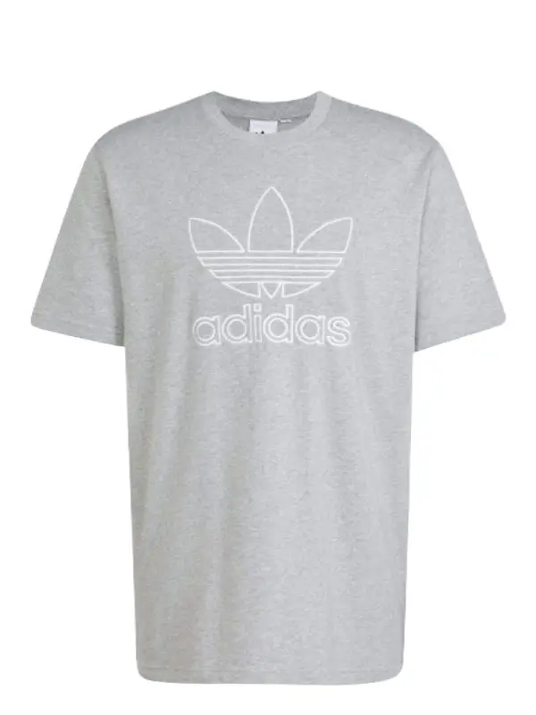 Adidas Adicolor Outline Trefoil T-shirt Asia Sizing - Grey