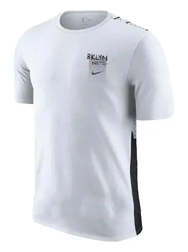 Nike Nba Brooklyn Nets Alphabet Printing Round Neck Short Sleeve White - Multi-color