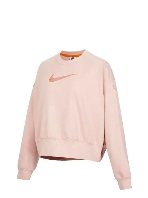 Nike Swoosh Embroidered Pullover Hoodie - Pink