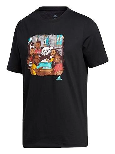 Adidas Cartoon Printing Short Sleeve - Black
