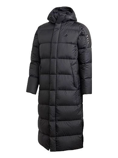 Adidas Hooded Mid-length Down Jacket - Black