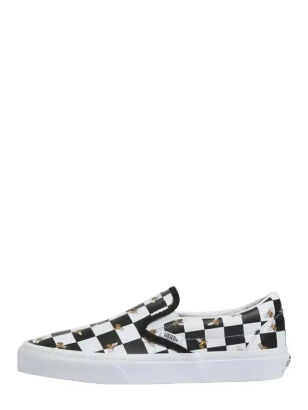 VANS Classic Slip-on Bee Check Sneakers - Black/white