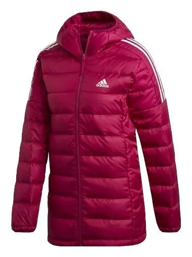 Adidas Light Down Hooded Parka - Power Berry
