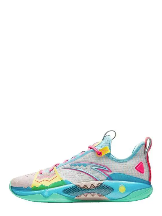 ANTA Shock Wave 5 Pro "halloween" Sneakers - White/blue/mint Green