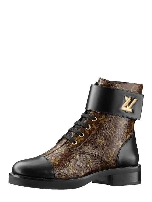 LOUIS VUITTON Monogram Canvas Martin Boots - Brown
