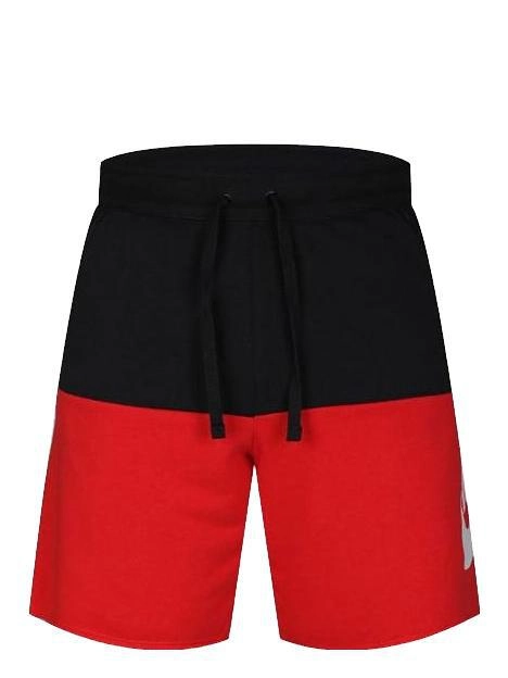 Nike Color Block Logo Sports Shorts - Blackred
