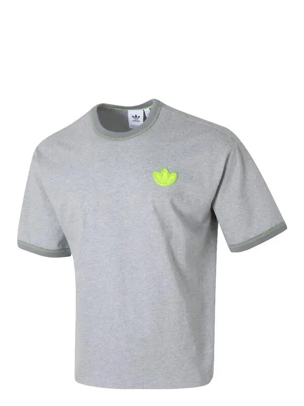 Adidas Originals Graphic T-shirt Asia Sizing 'grey Green - Grey/green