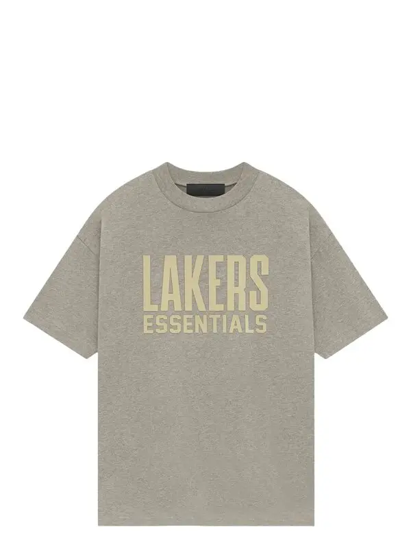 Fear Of God X Nba Los Angeles Lakers T-shirt 'grey Yellow - Grey/yellow