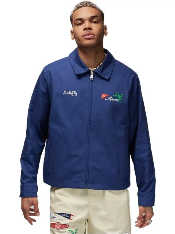 JORDAN X Solefly Coaches Jacket - Blue