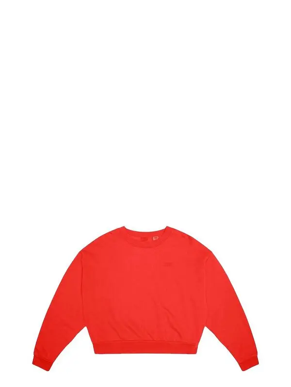 LEVI'S Round Neck Long Sleeve Hoodie - Red