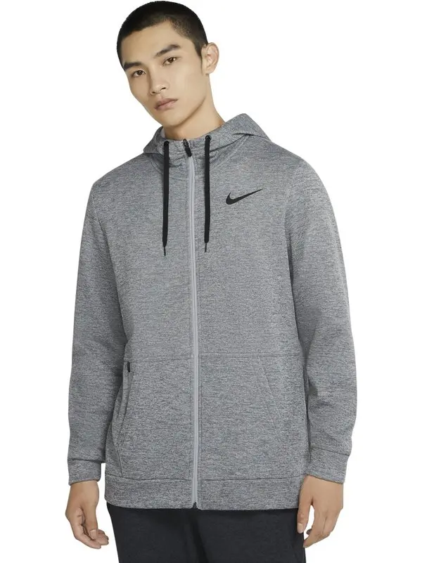 Nike Therma Training Fleece Lined Hooded Jacket - Grey