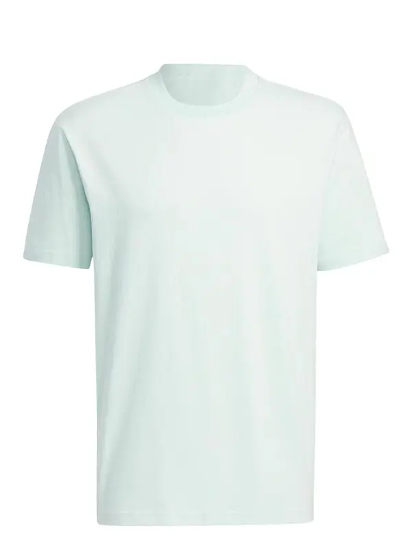 Adidas Neo Solid Color Round Neck Sports Short Sleeve Dotted Green T-shirt - Default Color
