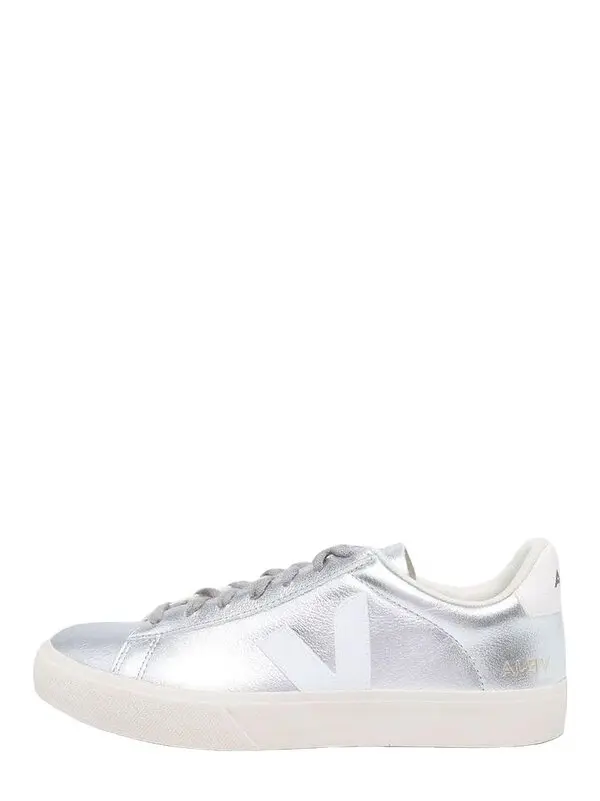 VEJA Campo Chromefree Lace-up Sneakers - Silver/white