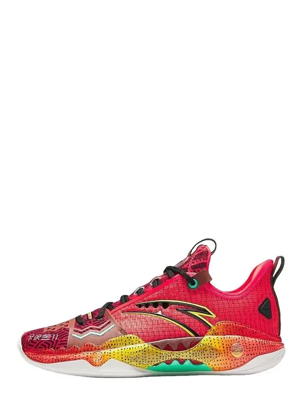 ANTA Shock Wave 5 Pro "strength" Athletic Sneakers - Red/orange