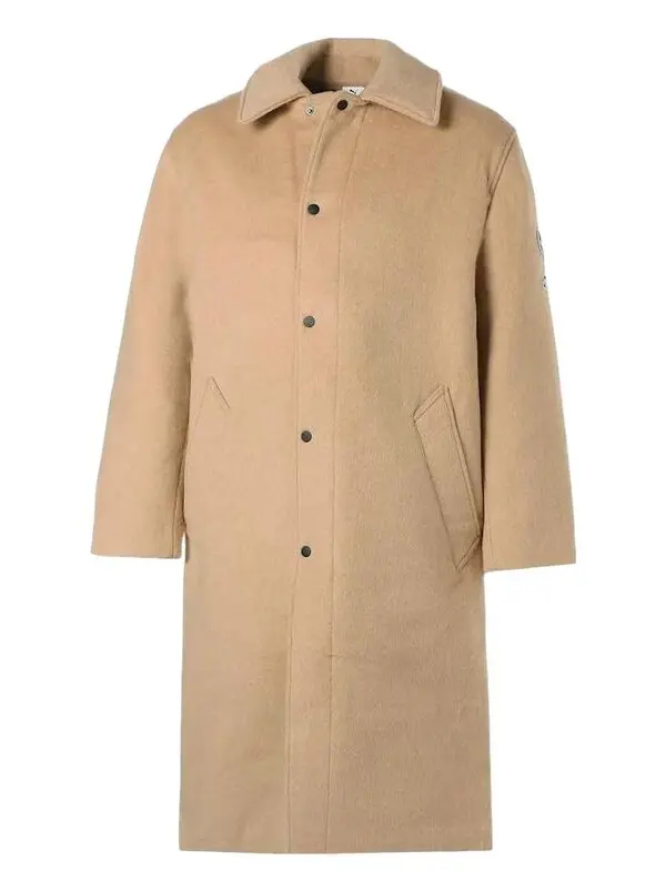PUMA X Ami Collared Coat - Brown