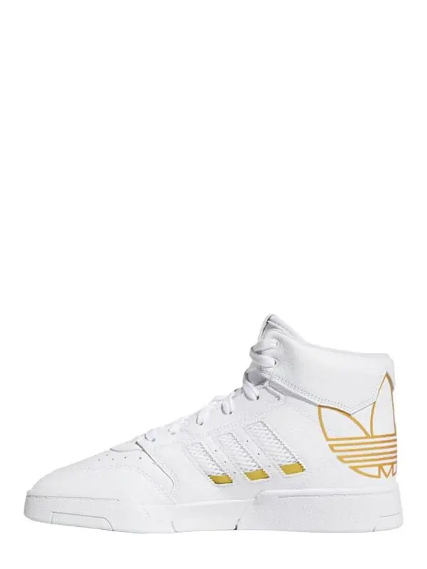 Adidas Drop Step Xl High Top Sneakers - White/gold