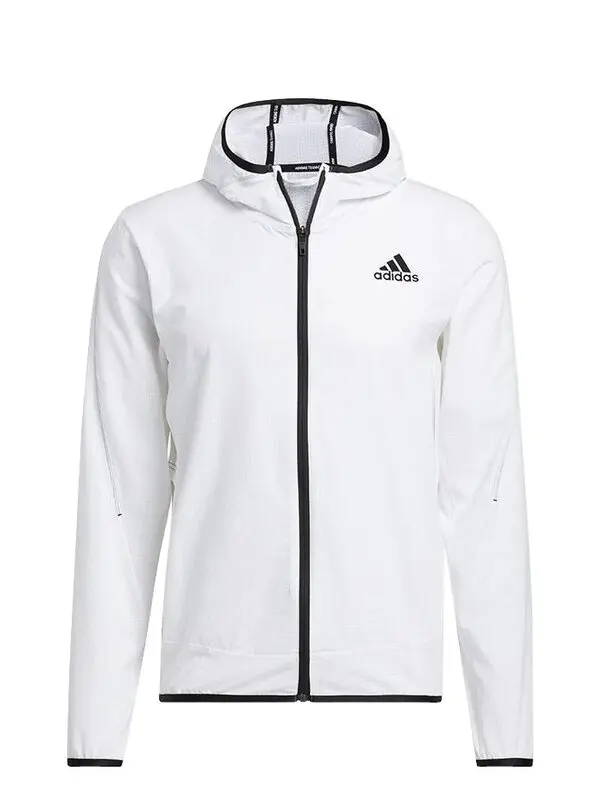 Adidas H.rdy Warri Jkt Sports Training Breathable Hoodie Jacket - White