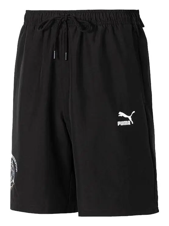 PUMA Logo Casual Shorts - Black/white