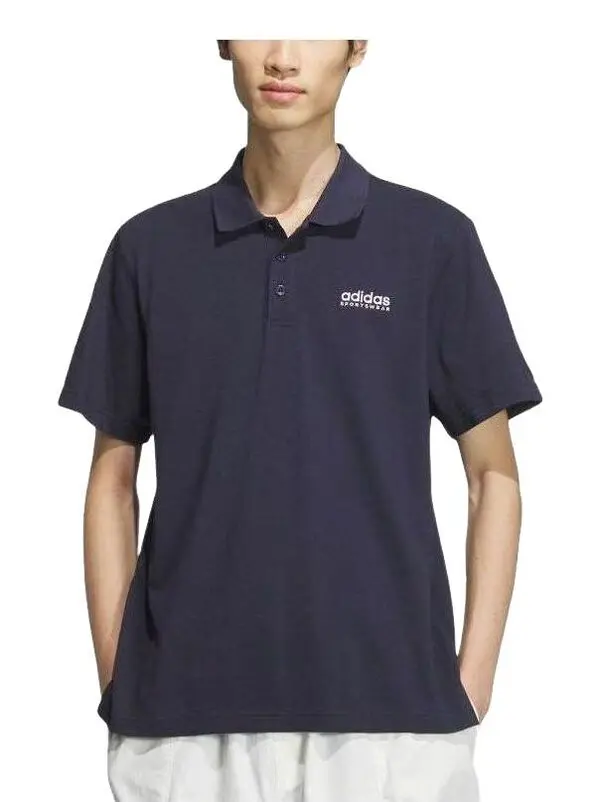 Adidas Pique Solid Polo Shirt Asia Sizing - Navy