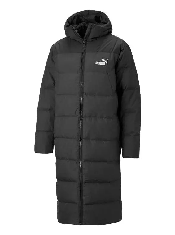 PUMA Hooded Down Coat Jacket - Black