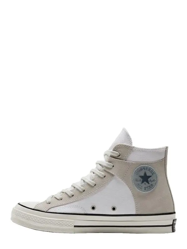 CONVERSE Chuck 70 Crafted Canvas High Top Sneakers - White/grey