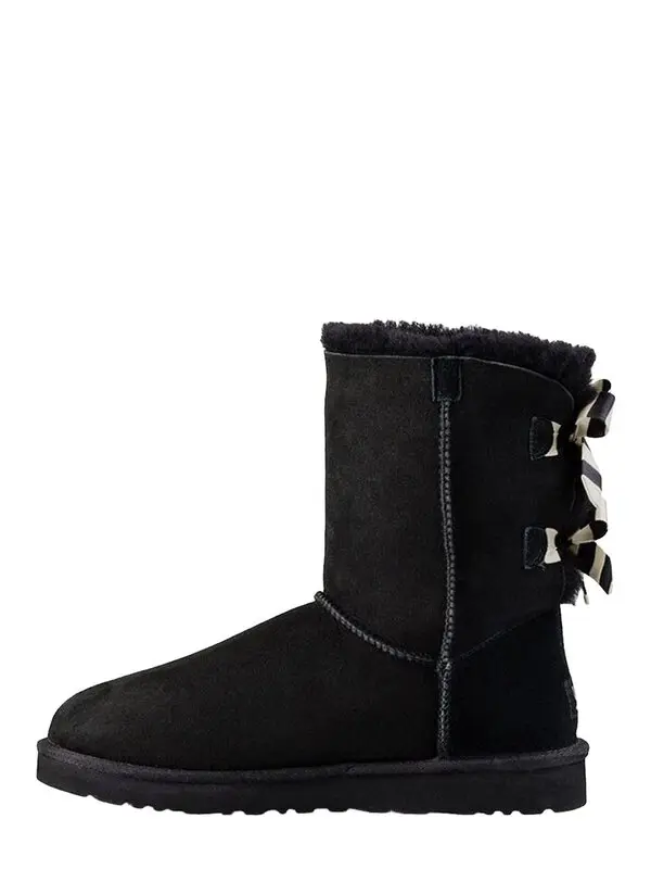 UGG Bailey Bow Stripe Boots - Black