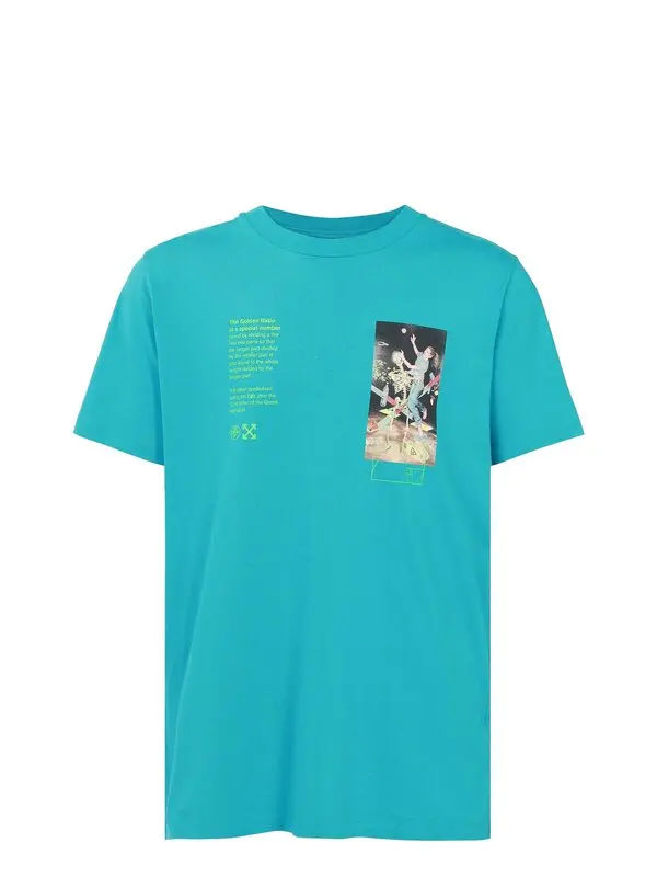 Off-White Graphic Print Crewneck T-shirt - Blue