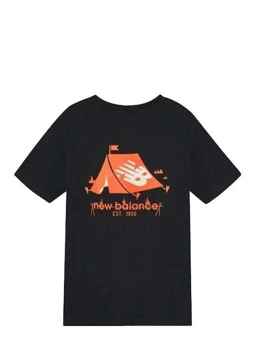 NEW BALANCE Short Sleeve Graphic T-shirt - Black/orange