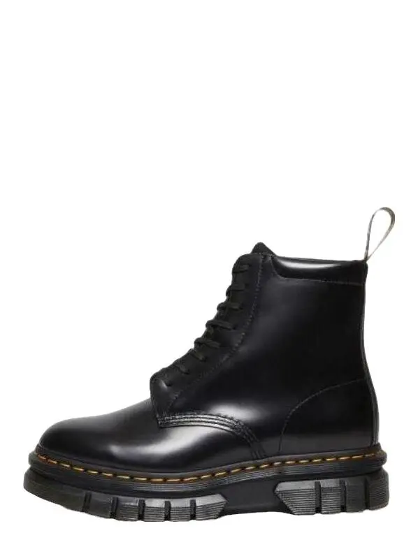 Dr. Martens Smooth Leather Platform Lace Up Boots - Black