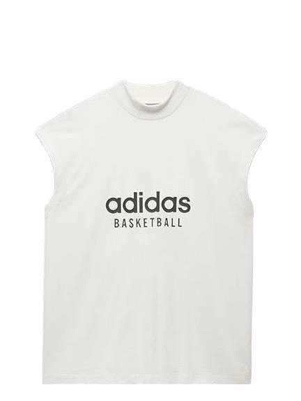 Adidas Basketball Sleeveless Tee - Cloud White/black