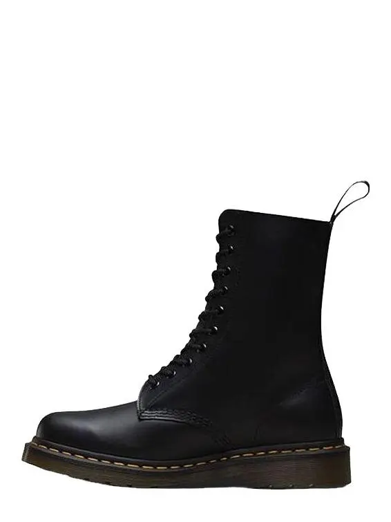 Dr. Martens 1490 Smooth Leather Lace Up Boots - Black