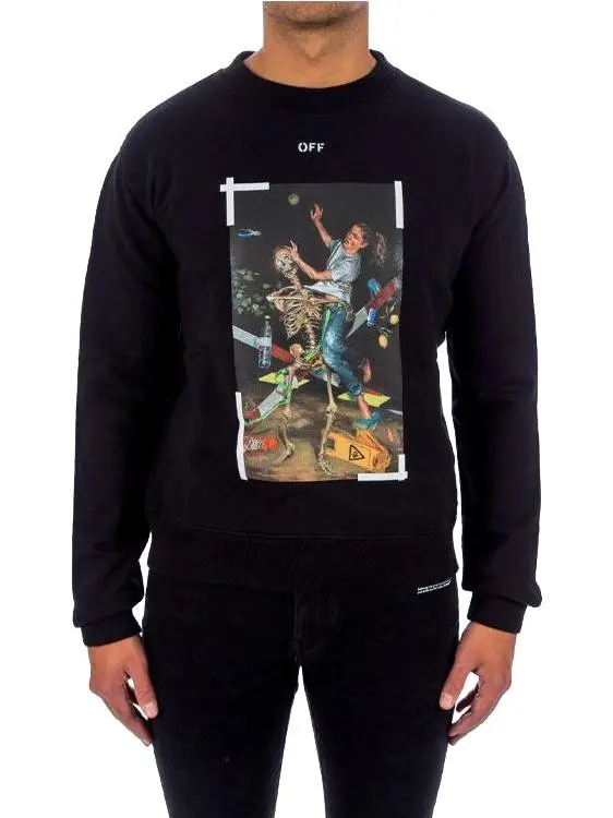 Off-White Pascal Painting Logo Crewneck Sweater - Black