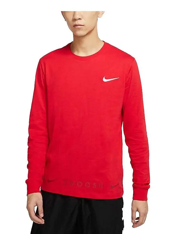 Nike Swoosh Long Sleeve Crewneck - Red