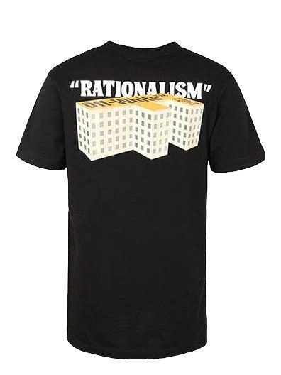 Off-White Alphabet Pattern Printing Round Neck Short Sleeve - Black