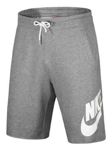 Nike Loose Knit Shorts With Large Logo Print - Grey