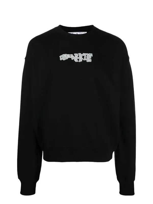 Off-White Logo Print Crew Neck Sweatshirt - Default Color