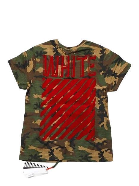 Off-White Camouflage Short Sleeve T-shirt - Green