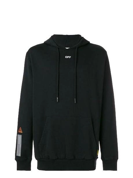 Off-White Side Yellow Hoodie - Black