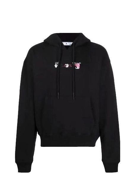 Off-White Acrylic Arrow Over Hoodie - Black/fuchsia