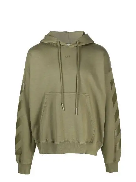 Off-White Long Sleeve Hooded Sweatshirt - Default Color
