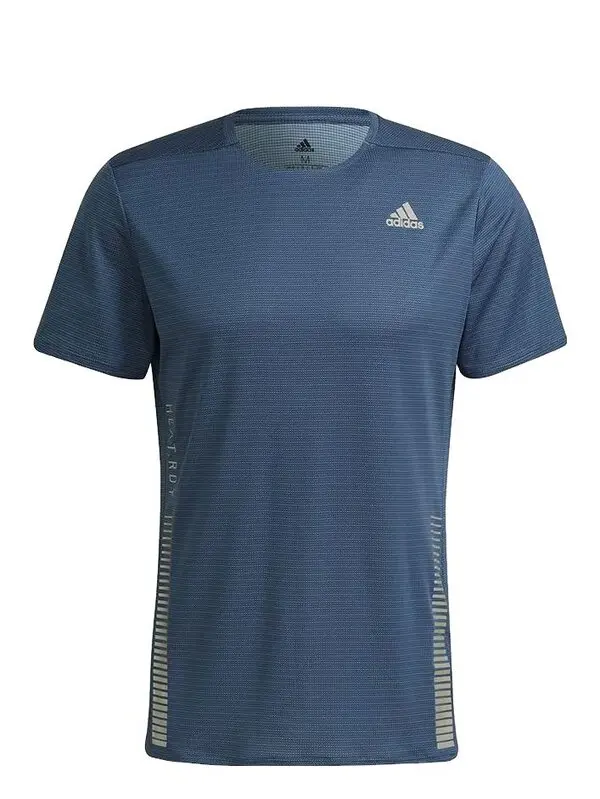 Adidas Reflective Running Sports Short Sleeve T-shirt - Blue