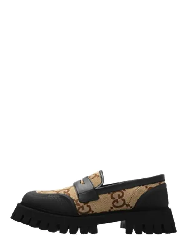 Gucci Novo Gg Jacquard Chunky Loafer - Black/camel/ebony