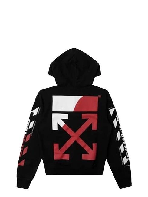 Off-White Printed Logo Hoodie - Black