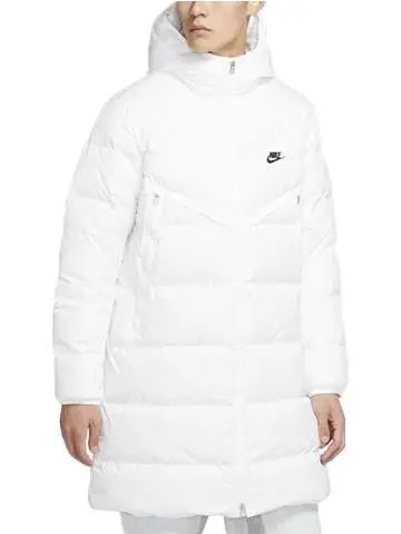 Nike Down-fill Windrunner Shield Long Down Jacket - White