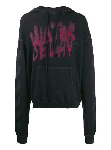 Off-White Water Delay" Hoodie - Black